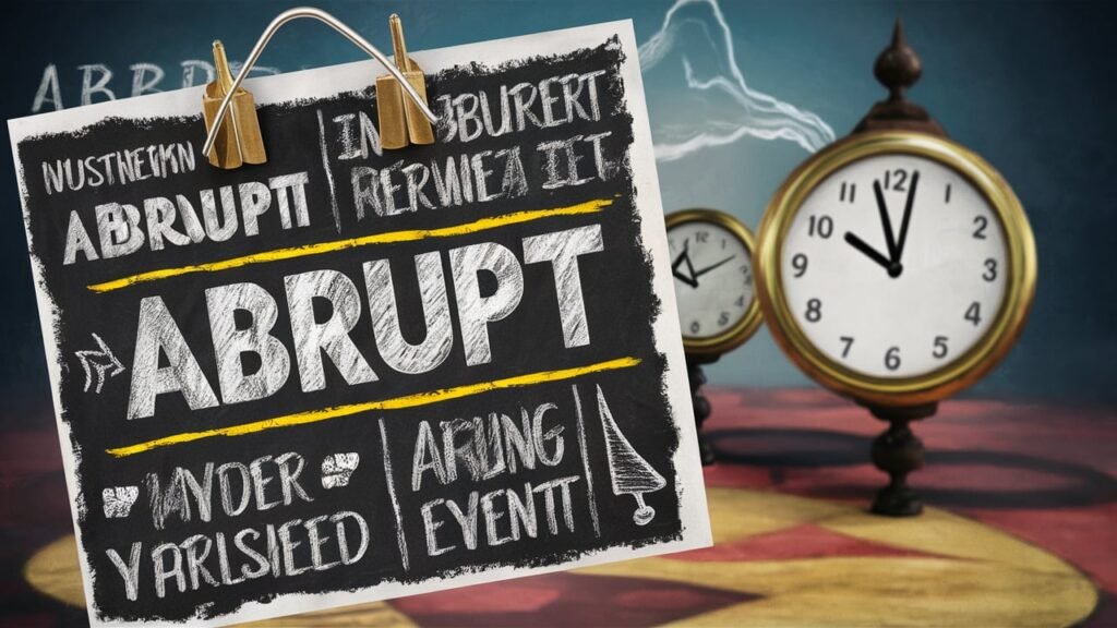 What Does Abrupt Mean? Definition, Usage, Examples